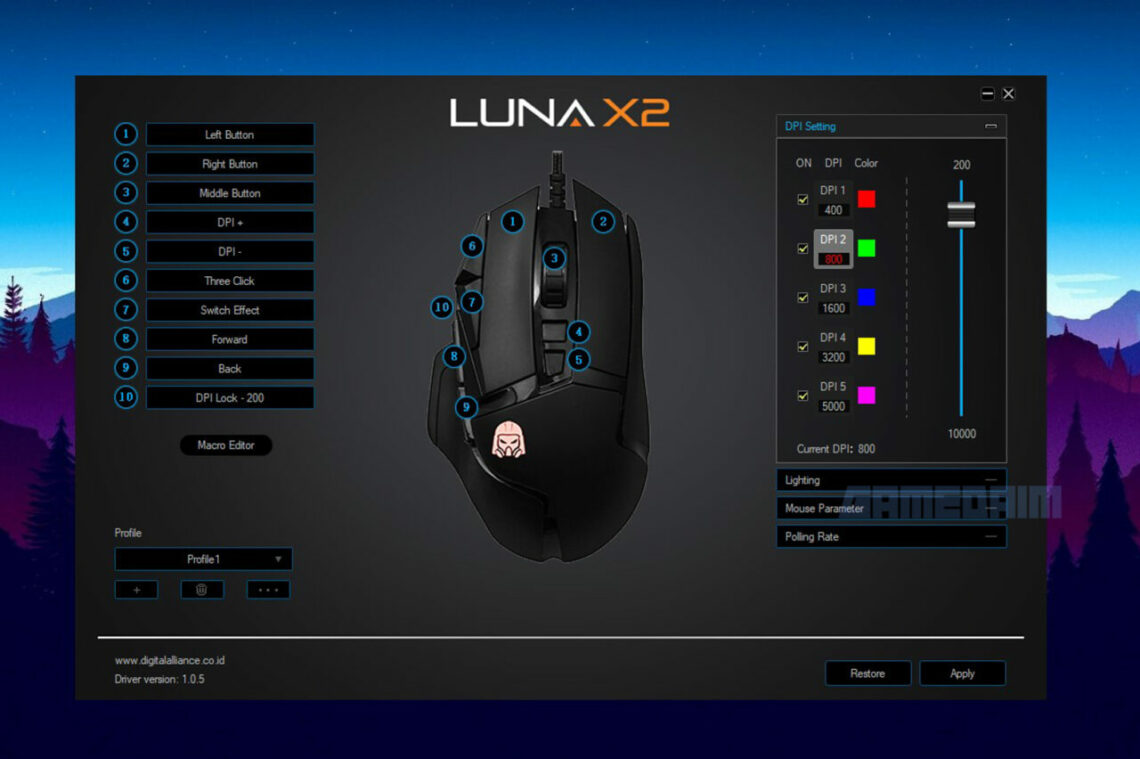 Review Digital Alliance Luna X2: Mouse dengan Tombol yang Banyak - Gamedaim