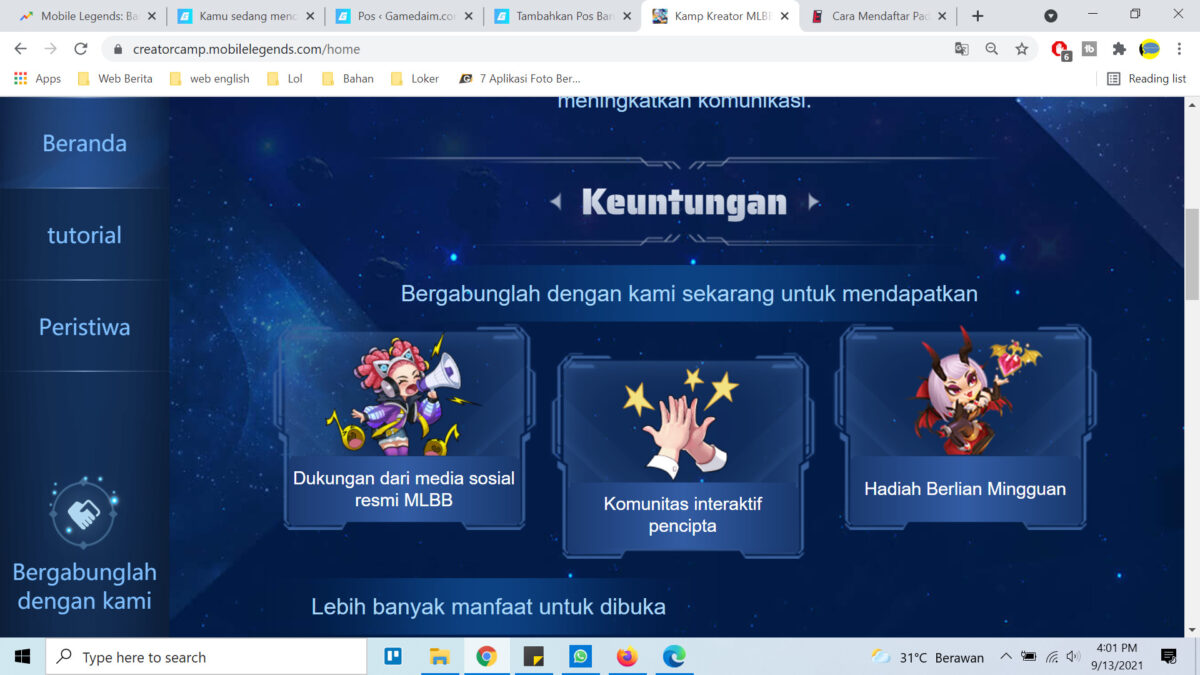 MLBB Creator Camp, Buruan Gabung Dan Dapatkan Hadianya