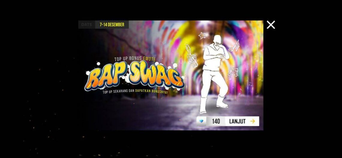 Dapatkan Emote Rap Swag Dalam Event Bonus Top Up FF