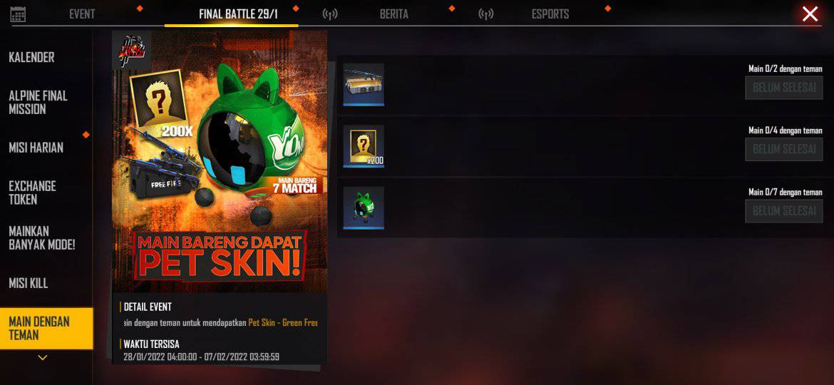 Dapatkan Pet Skin Green Freeze Robo FF di Event The Final Battle - Gamedaim