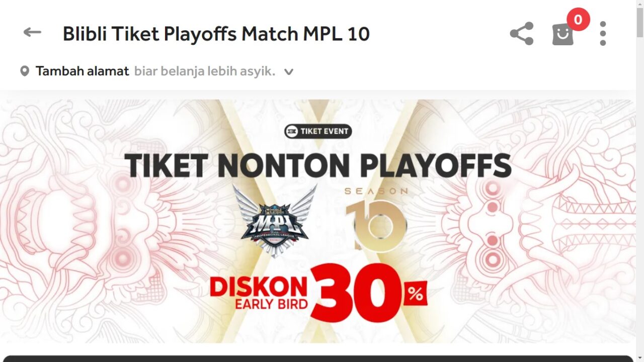 Daftar Harga dan Cara Beli Tiket Playoff MPL Season 10