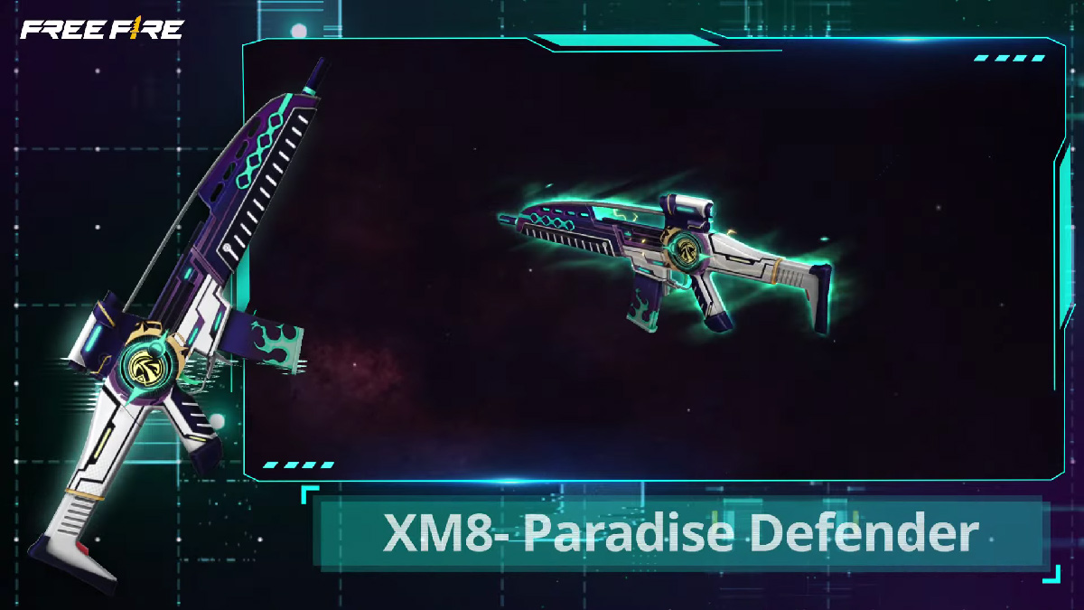 Cara Mendapatkan Gun Skin XM8 Paradise Defender FF Terbaru - Gamedaim