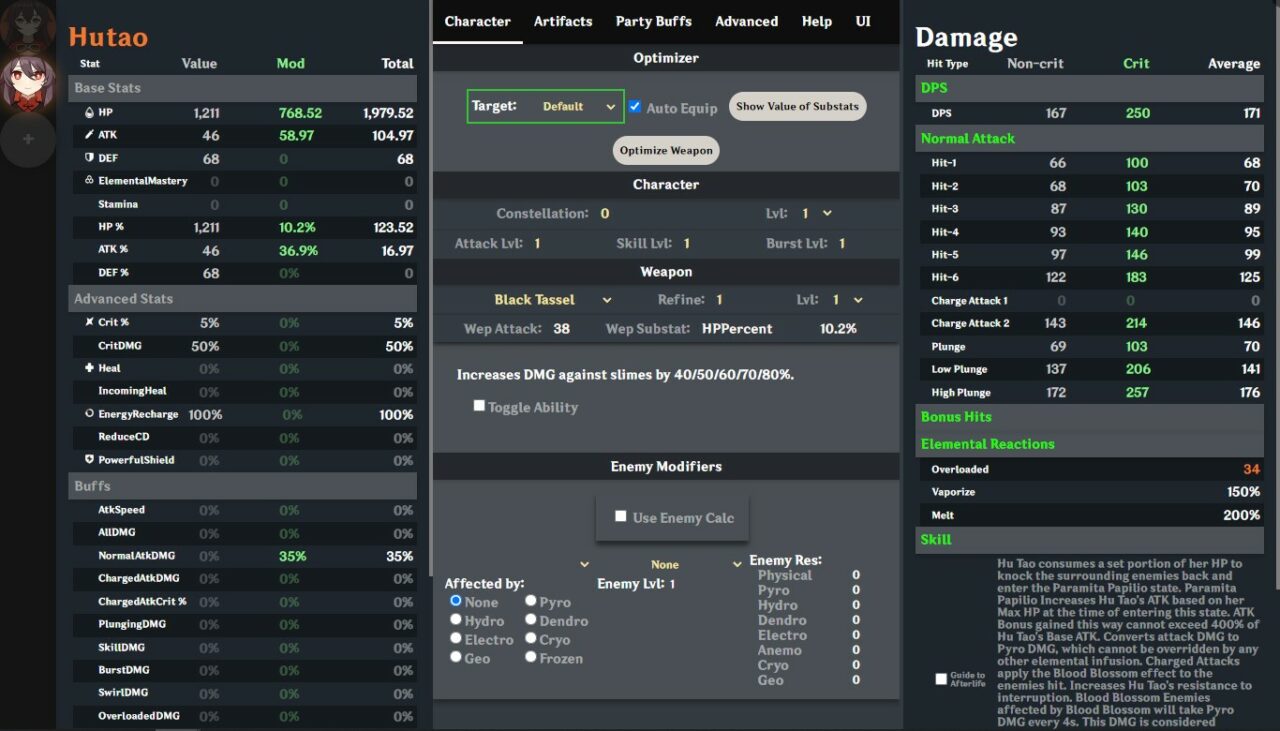 Berikut Cara Menggunakan Genshin Damage Calculator