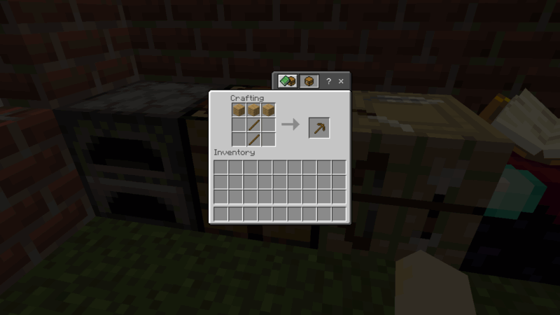 Cara Membuat Wooden Pickaxe di Minecraft - Gamedaim