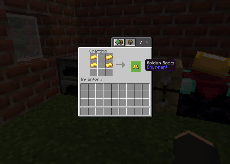 Cara Membuat Golden Boots di Minecraft - Gamedaim