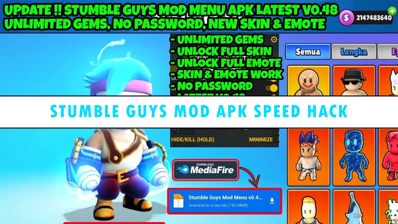 Stumble Guys Mod APK Speed Hack v0.48 Terbaru 2023 - Gamedaim