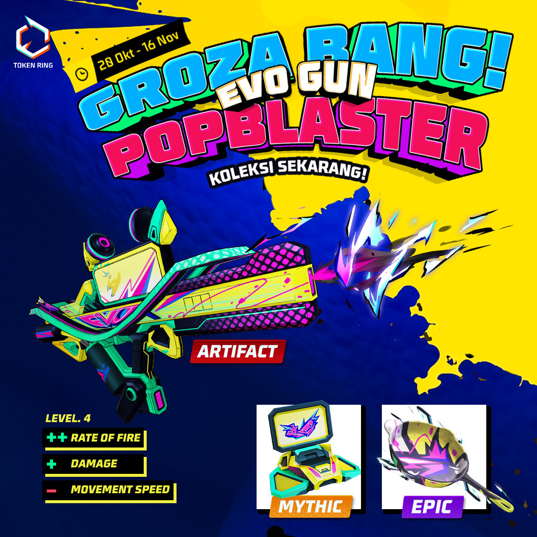 Cara Mendapatkan Evo Gun Groza Bang Popblaster FF (Free Fire) - Gamedaim