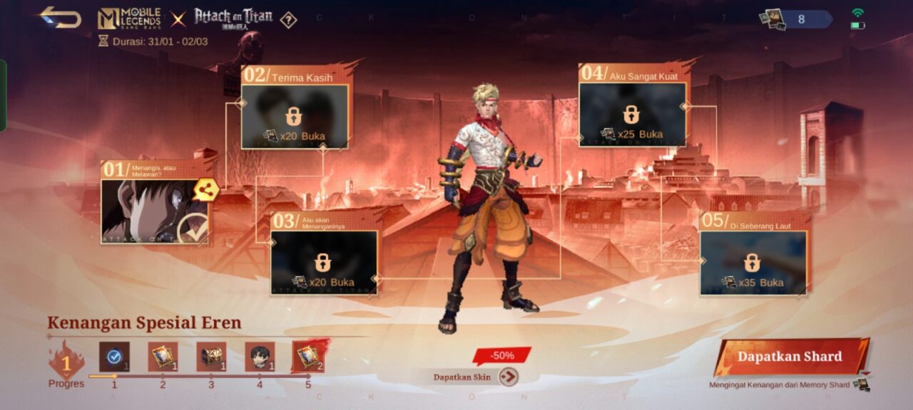 Semua Kunci Jawaban Event AoT di Mobile Legends, Lengkap! - Gamedaim